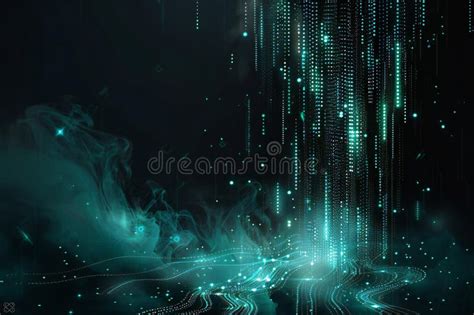 A Vertical Ai Illustration Of Binary Code Flowing Down Designed To Showcase The Matrix Theme In