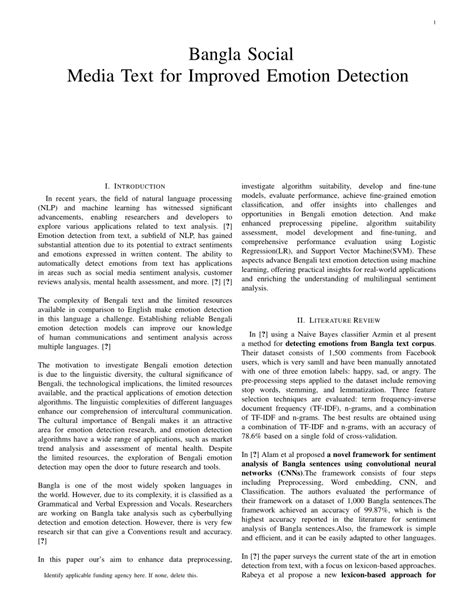 Pdf Bangla Social Media Text For Improved Emotion Detection