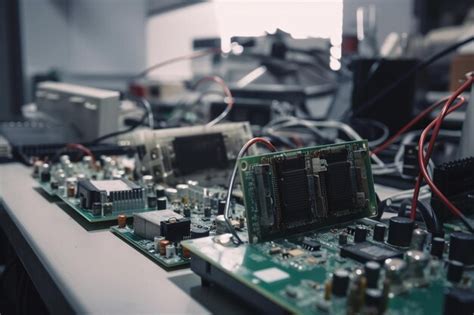 Premium Ai Image Electronic Industry Production Of Microcircuits Ai Generated