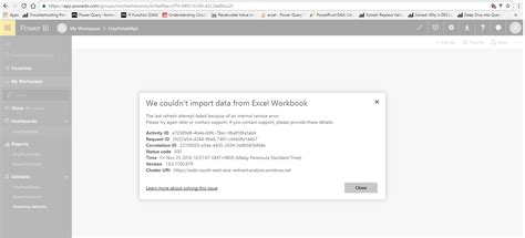 We Couldnt Import Data From Excel Workbook Microsoft Fabric Community
