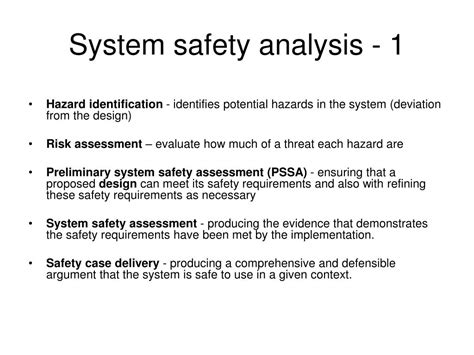 Safety Analysis Set At Ryder Sturdee Blog