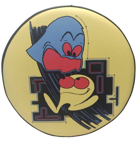 PacMan Characters Arcade Stool TYPE OF UPHOLSTERY WITH LEATHER