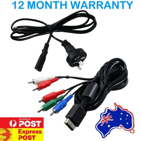 Playstation COMPONENT VIDEO CABLE POWER LEAD AU NZ Plug PS Cable Set EBay