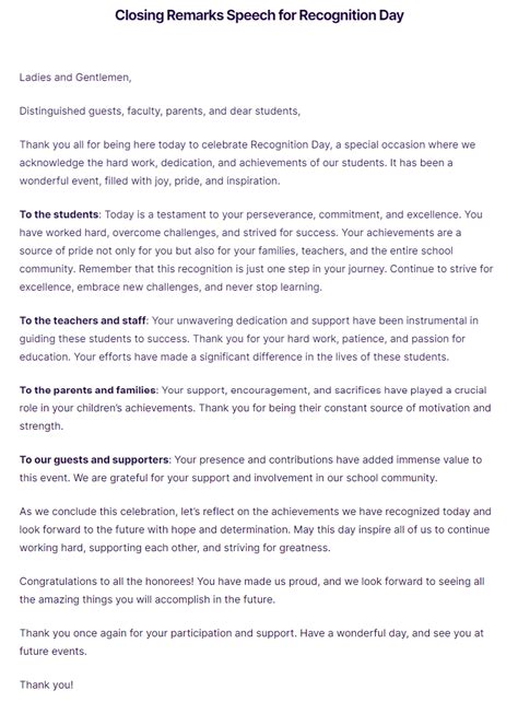 32 Closing Remarks For Speech Examples