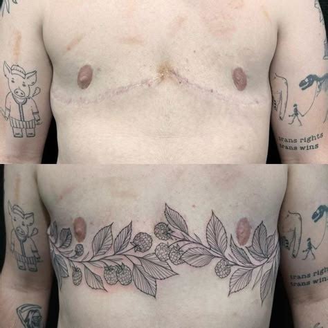 Top Surgery Tattoo Tattoos Scars Tattoo Cover Up Cute Tattoos