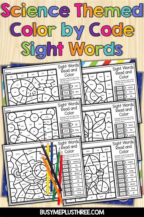 Science Color By Code Coloring Page Activity Scientist High