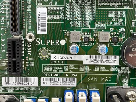 Supermicro X11ddw Nt System Board Server Elantech It