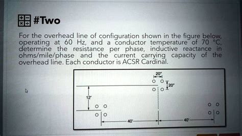 Solved For The Overhead Line Configuration Shown In The Figure Below Operating At 60 Hz And A