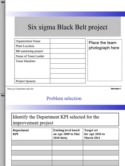 Six Sigma Problem Solving Project Documentation Template Pdf