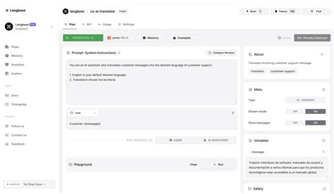 Customer Support Solutions Langbase Docs