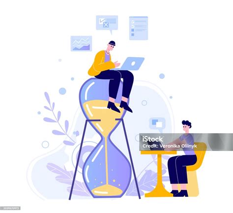 시간 관리 모래시계 직장인 계획 작업 일정 시간 관리 및 마감일 개념 모래시계에 대한 스톡 벡터 아트 및 기타 이미지 모래