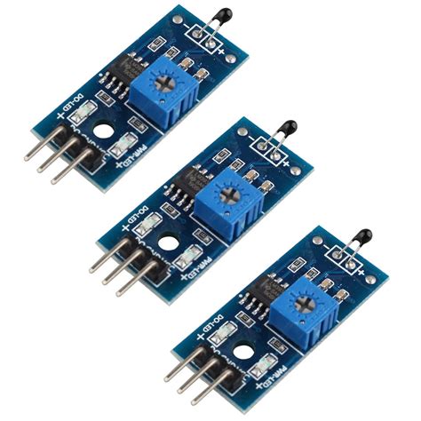 Haljia 3pcs Thermistor Temperature Sensor Module Lm393 3 3v 5v Ntc Thermal Sensor 3 Pin