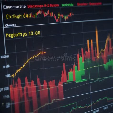 Trader Analyzing Data On Virtual Screenprice Graph And Indicator