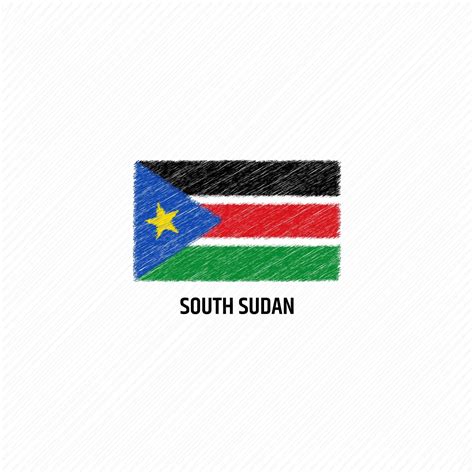 Premium Vector South Sudan Flag Template Vector Flat Illustration