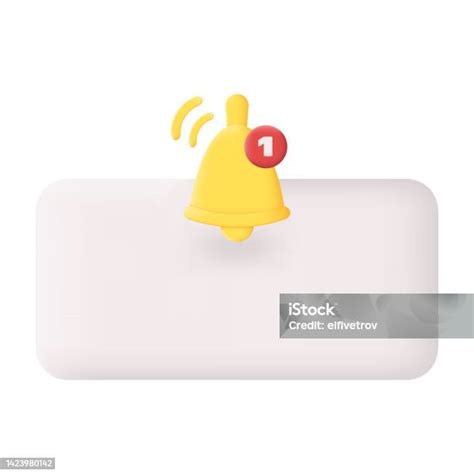 빈 알림 알림 벨 3d 아이콘 벡터 일러스트 레이 션 흰색 배경에 0명에 대한 스톡 벡터 아트 및 기타 이미지 0명 3차원 형태 계획 Istock