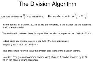 PPT 1 Division Algorithm PowerPoint Presentation Free Download ID 2567436