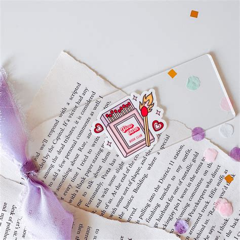 Slow Burn Book Club Match Box Acrylic Bookmark Fatedpages