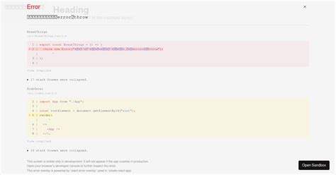 Errorboundary Codesandbox