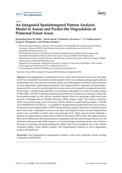 Pdf An Integrated Spatiotemporal Pattern Analysis Model To Assess And