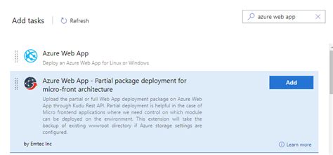 github emtecinc azuredevops partial appservice deployment azuredevops task to upload the