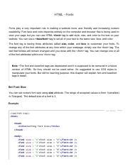 Html Fonts Customize And Style Text With Html Font Tags Course Hero