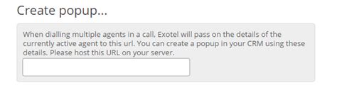 How Do I Popup A Window In My Crm For An Incoming Call Exotel Support Center