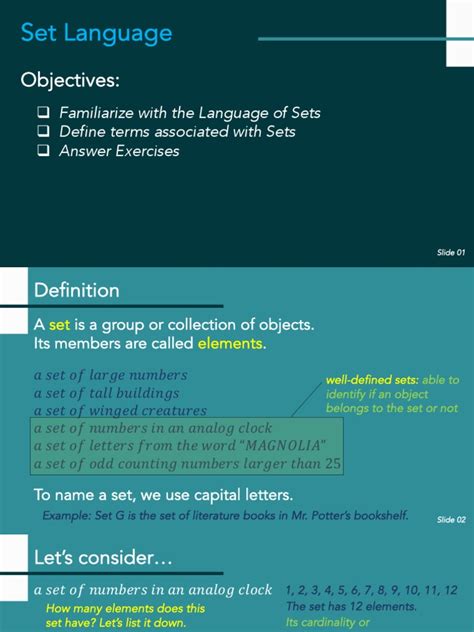 Set Language Pdf Set Mathematics Empty Set