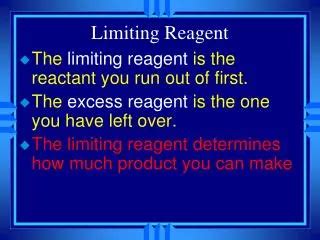 PPT Limiting Reagent PowerPoint Presentation Free Download ID
