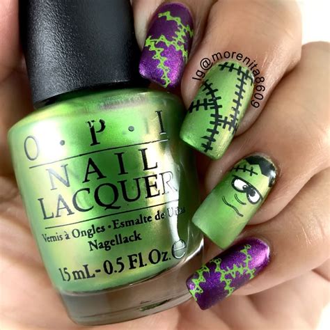 Frankenstein Nails By Morenita8609 Halloween Nailart Halloweennails