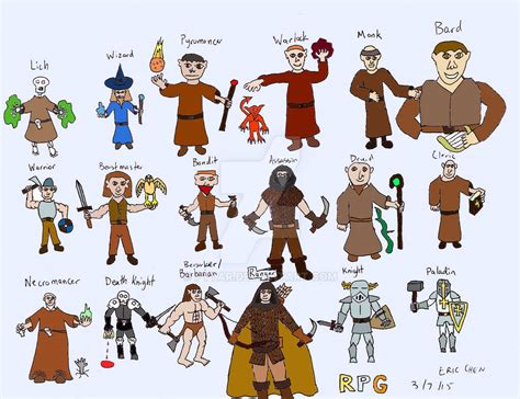 Rpg Classes By Pytar On Deviantart