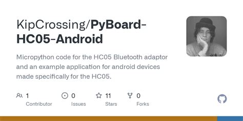 Github Kipcrossing Pyboard Hc Android Micropython Code For The Hc Bluetooth Adaptor And