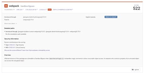 Usage Of Vulnerable Package Version · Issue 1353 · Just Jebangular Builders · Github