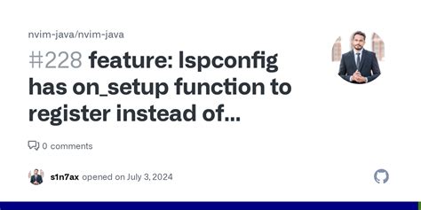 feature lspconfig has on setup function to register instead of wraping setup function · issue