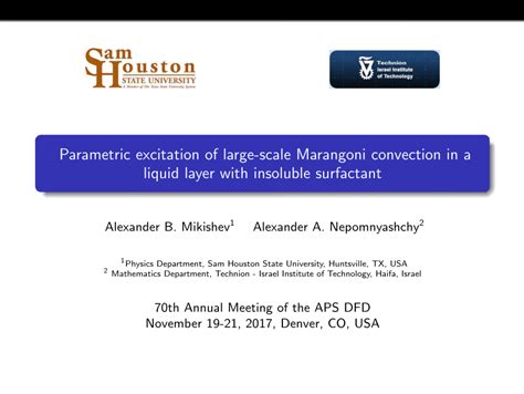 Pdf Parametric Excitation Of Large Scale Marangoni Convection In A