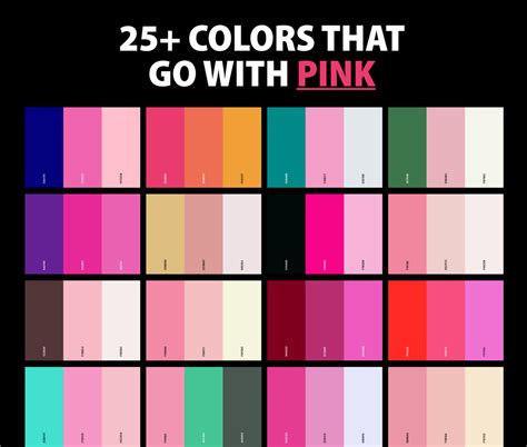 25 Best Colors That Go With Pink Pink Color Palettes Color Palette