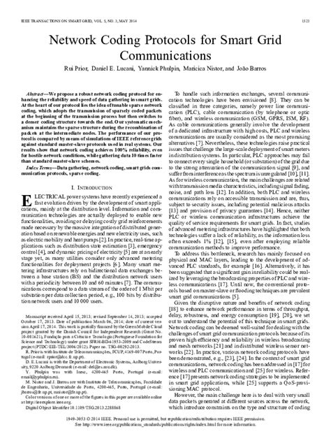 pdf network coding protocols for smart grid communications rui prior