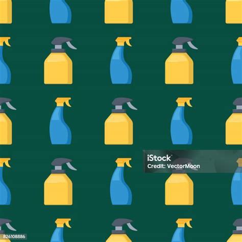 가정용 화학 물질의 병 공급 청소 집안일 플라스틱 원활한 패턴 액체 국내 액체 클리너 팩 벡터 일러스트 레이 션 가사 집안일에 대한 스톡 벡터 아트 및 기타 이미지 Istock