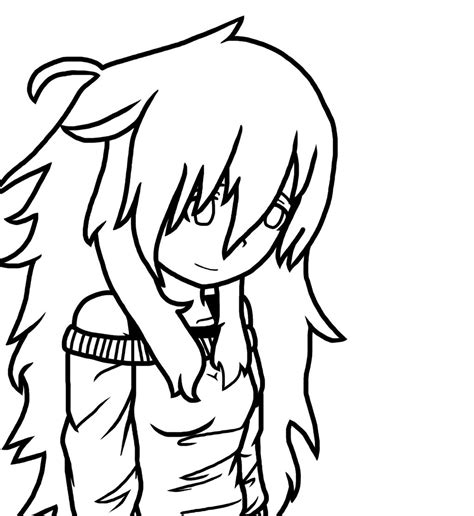 Anime Girl Outline Resatwork