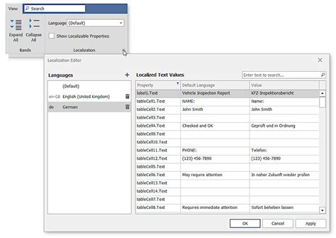 Localize Reports In The End User Report Designer Net Reporting Tools Devexpress Documentation