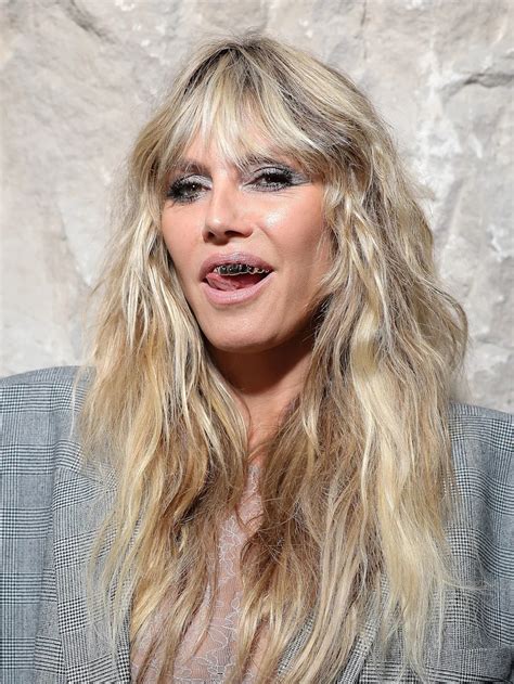 Heidi Klum 52 Rocks Nipple Baring Sheer Lace Gown With Thong And Gold