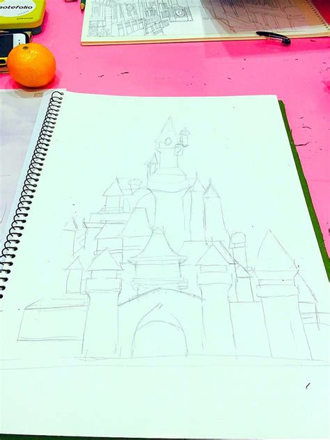 손그림 소묘 디즈니 성 그리기 네이버 블로그