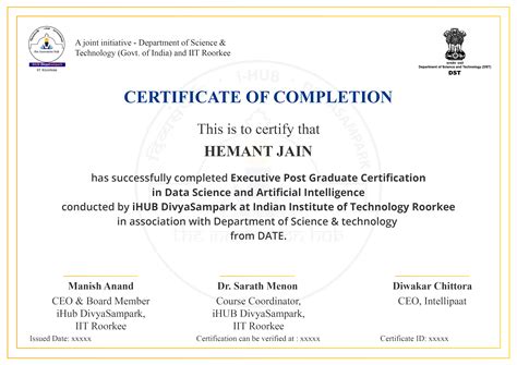 Executive Post Graduate Certification In Data Science And Artificial