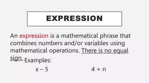Expression Vs Equation Pptx