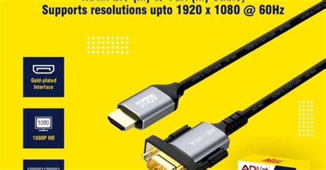 Hdmi Vga Cable Best Price Adnet Adapter Cable