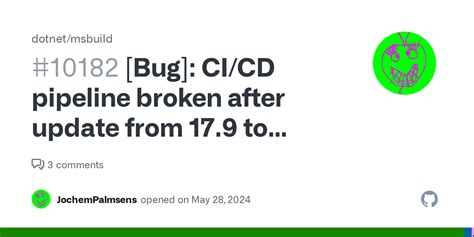 Bug Cicd Pipeline Broken After Update From 179 To 1710 No Appx