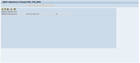 0VT3 SAP Tcode Maintain Selection Variant Registration Transaction Code