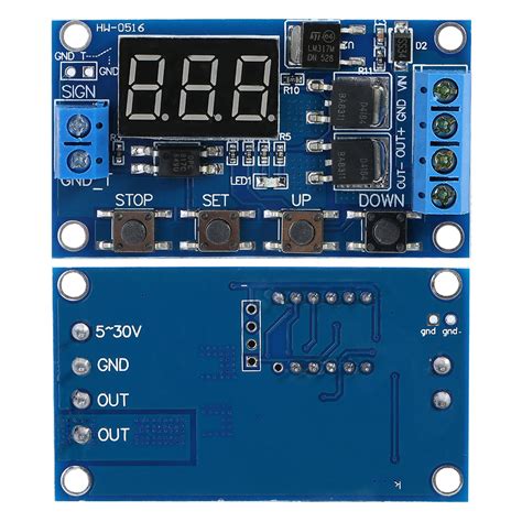 Dc 5v 36v Trigger Cycle Delay Timer Switch Turn Onoff Relay With Led