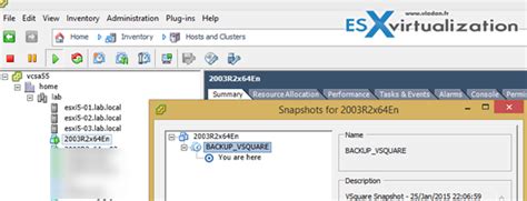 How To Backup And Restore Vm In Vsquare Backup Esx Virtualization
