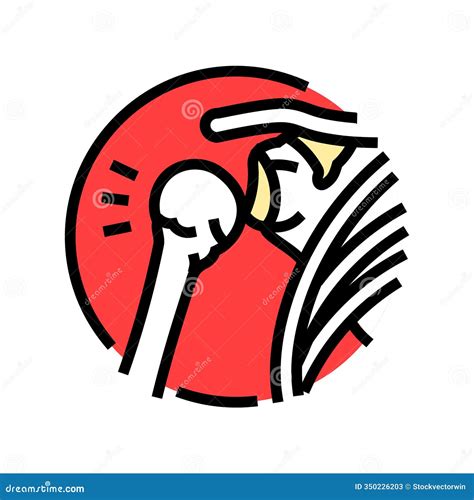 Joint Dislocation Fracture Injury Color Icon Vector Illustration Stock