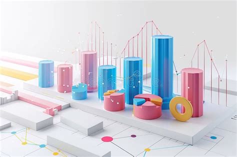 3d Abstract Vector Illustration Business Graph Analysis Stock Illustration Illustration Of